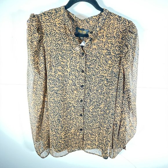 Truth By Republic | Tops | New Truth By Republic Black Wave Printed ...